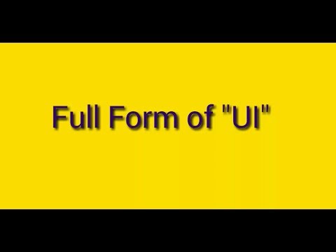 Full Form of UI