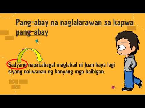 Grade 6 Pagkakaiba ng Pang uri at Pang abay