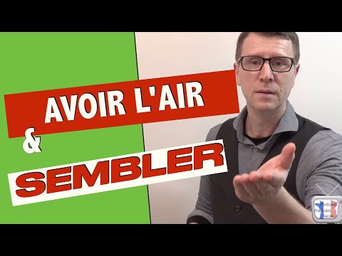 sembler avoir l'air exercice en français facile