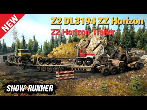 New Z2 DL3194 ZZ Horizon Truck With Z2 Horizon Trailer In SnowRunner