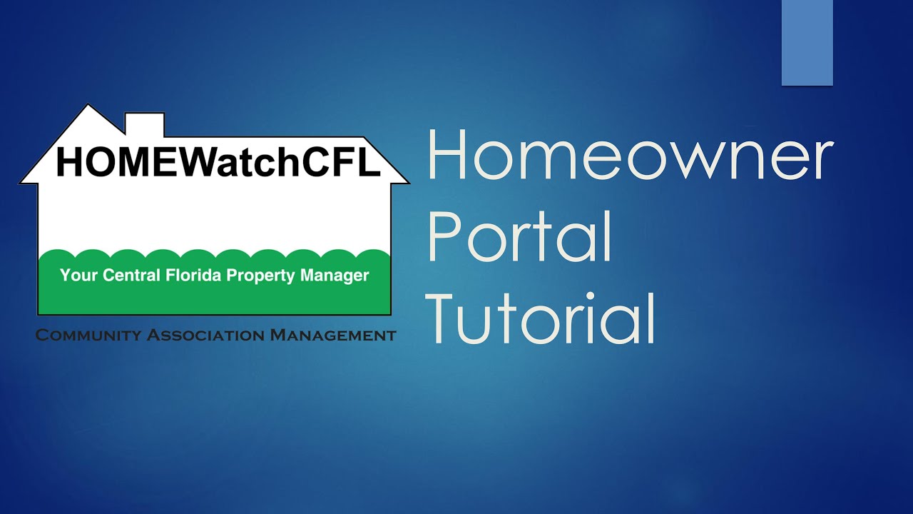 HomeWatchCFL Portal Tutorial