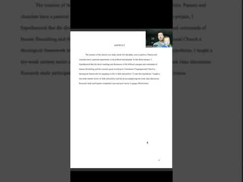 Doctor of Ministry Thesis Paper Abstract on Political Discipleship & Theology (GCTS D.Min)