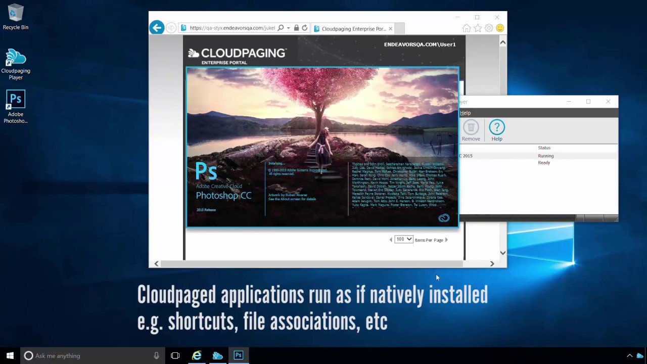 Cloudpaging End User Experience