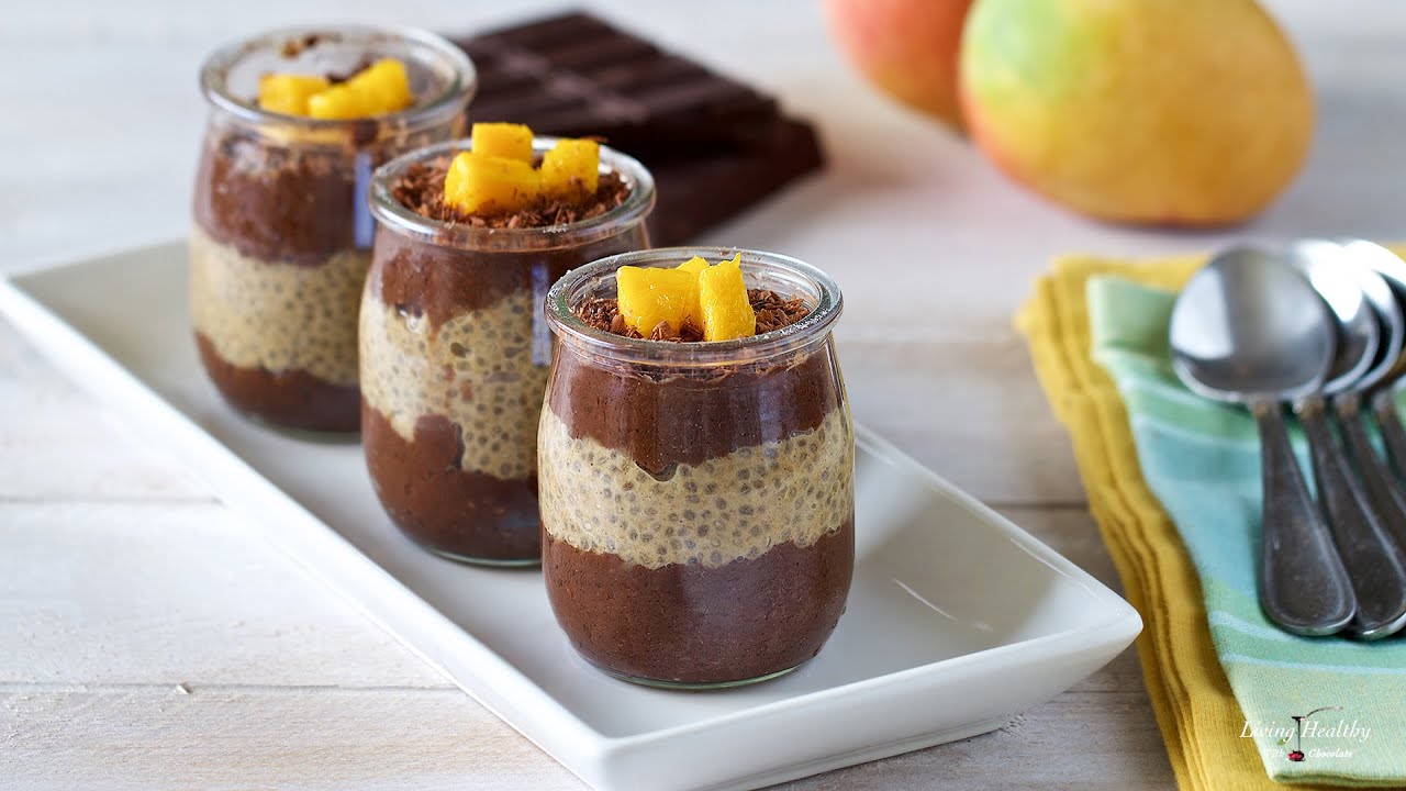 Chocolate Mango Chia Pudding (Gluten-free, Vegan, Paleo)