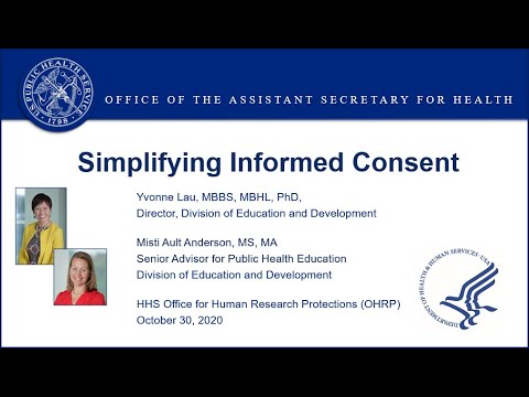 Simplifying Informed Consent (with OHRP)
