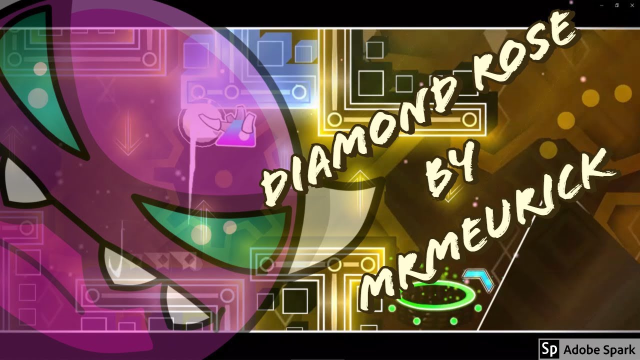 (Medium Demon) ''Diamond Rose'' 100% by MrMeurick (3 Coins) | Geometry Dash [2.11]