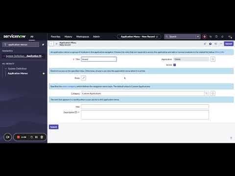 Creating Application Menus and Modules