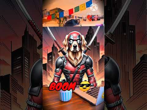 You Wonโt Believe My Dogโs Deadpool Transformation ๐ฑ๐ฅ#aishorts