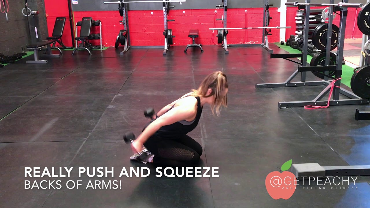 Kneeling DB Tricep Kickbacks