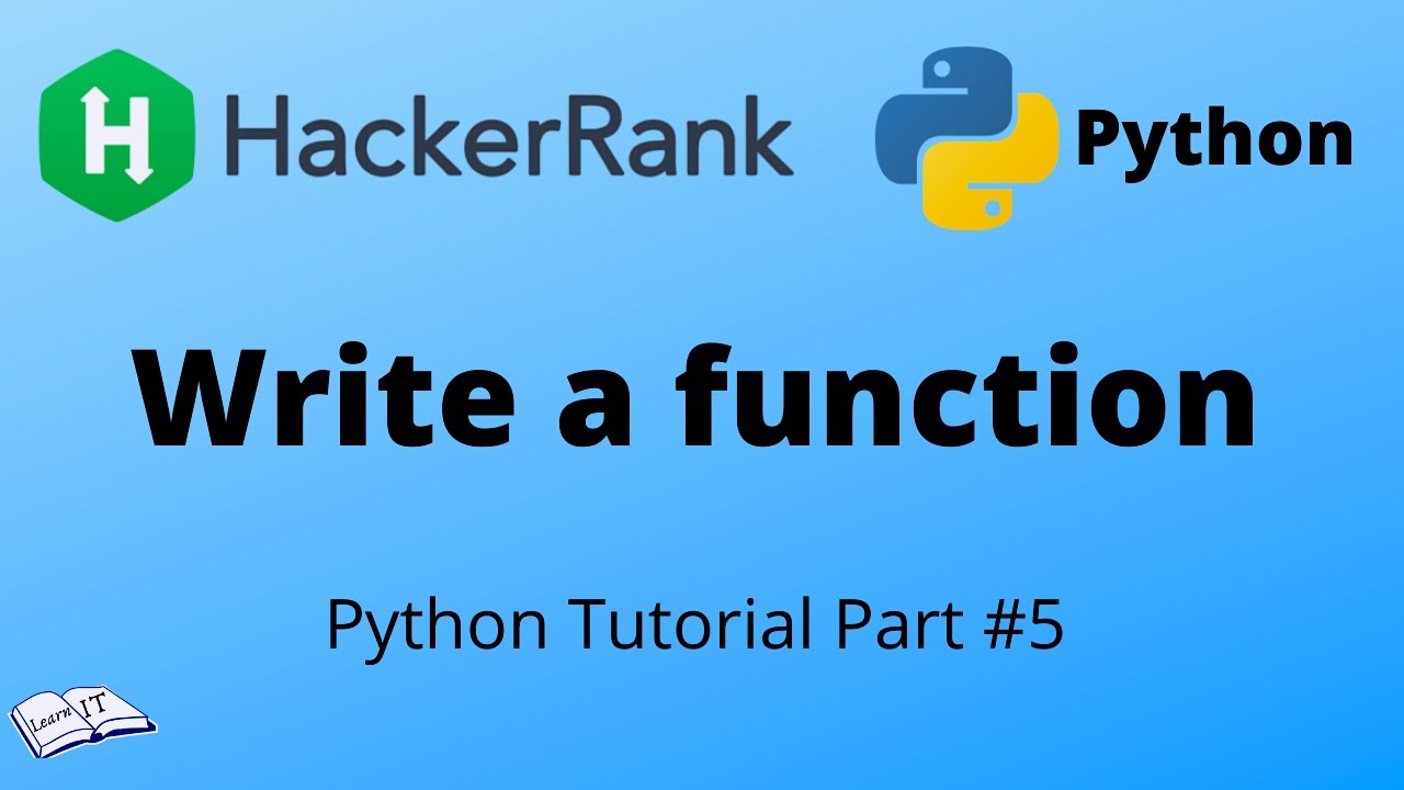 Python tutorial #5 || Write a function - HackerRank solution