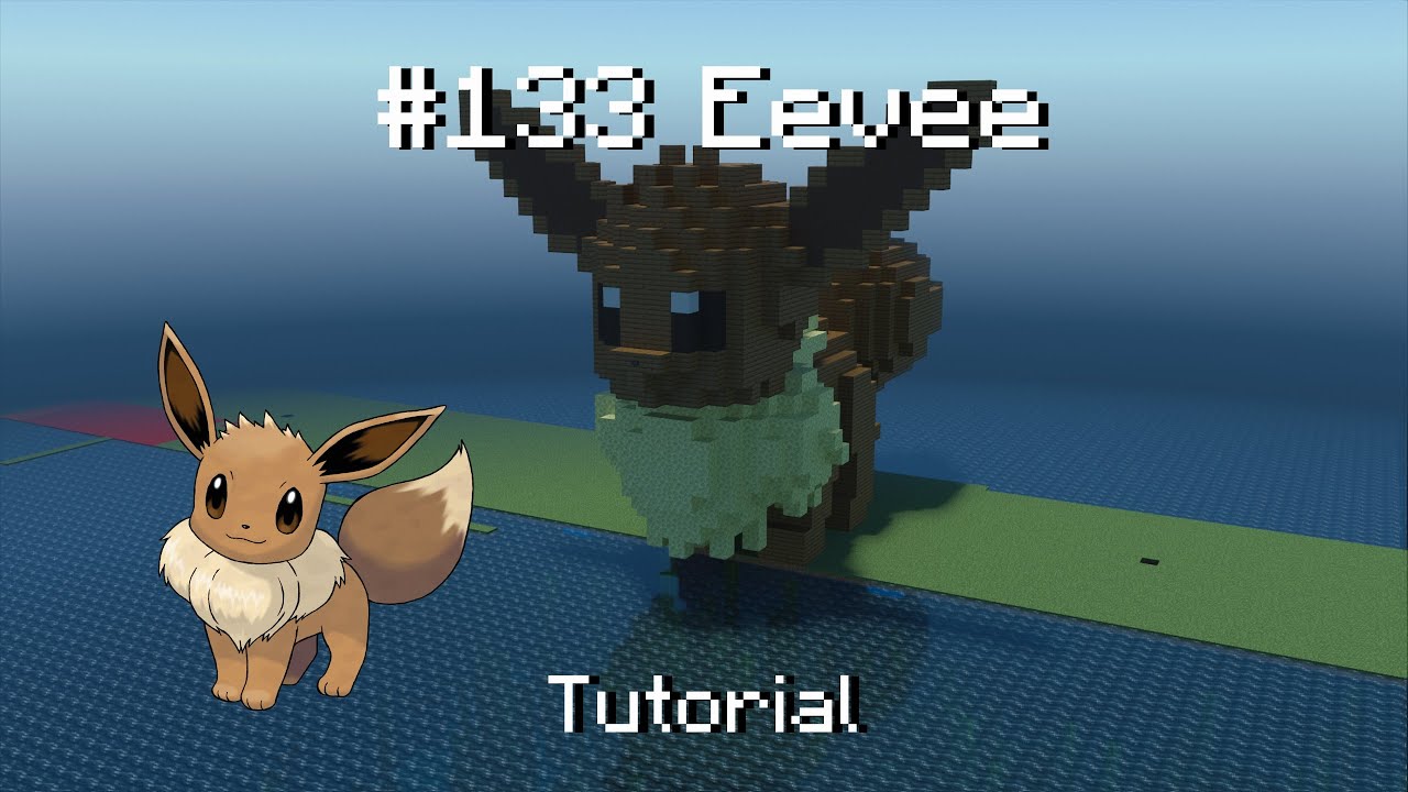 How to build a Pokémon Eevee statue in Minecraft (Tutorial)