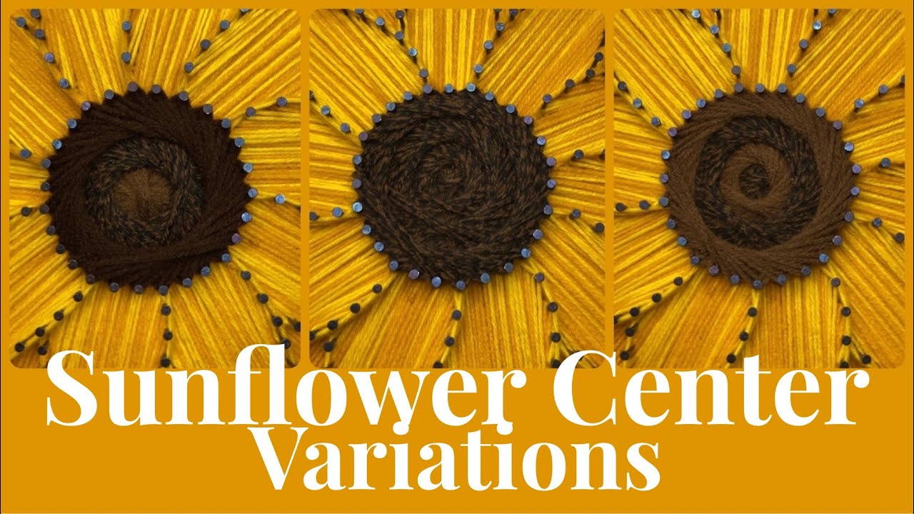 String Art Sunflower Center Variations