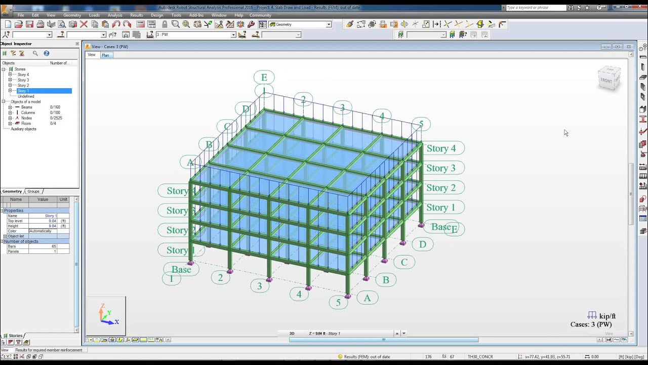 4. Modeling & Applying Loads in Autodesk Robot Structural Analysis