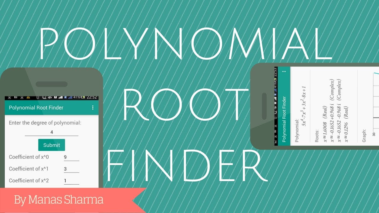 POLYNOMIAL - REAL AND COMPLEX ROOTS [Android App]
