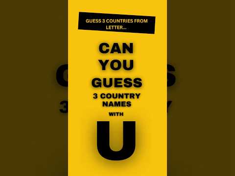 🡆 Name 3 Countries That Start With The Letter... U - #shorts #viral #countryname