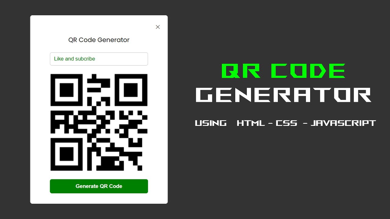 ASMR Programming - QR Code Generator using HTML CSS & Javascript - No Talking