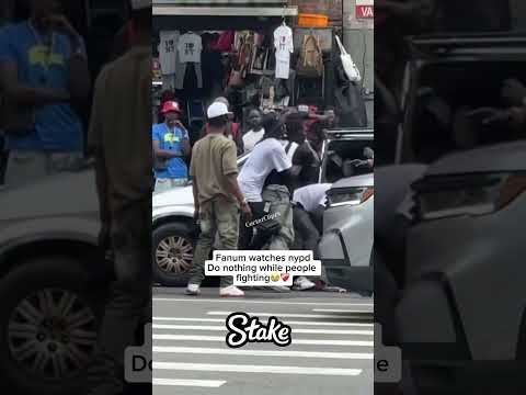 Fanum watches nypd Do nothing while people fighting😭#fanum #shorts #kai
