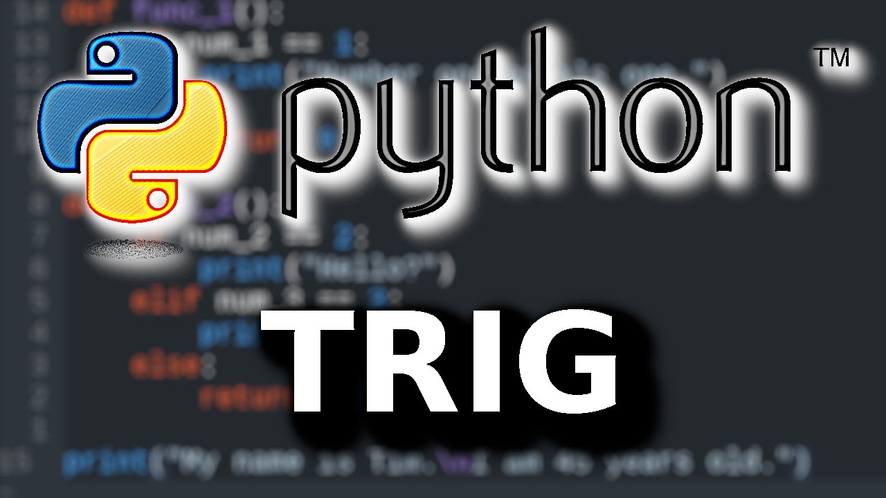 Python Trig Functions