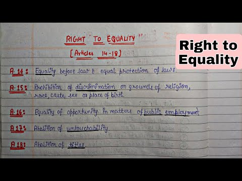 Right to Equality (Articles 14-18 ) || Handwritten Notes || Lec.13 || Indian Polity || An Aspirant !