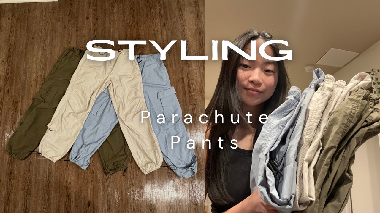 3 ways to style parachute pants!!