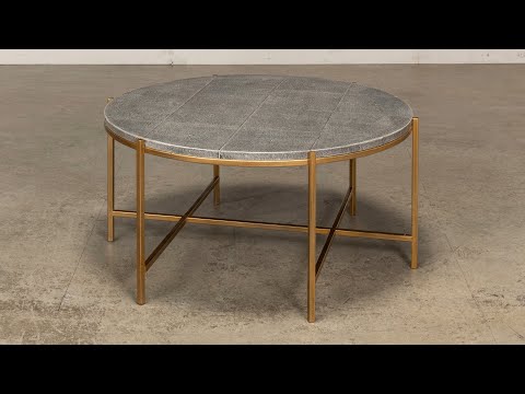 52634 - Grey Shagreen Coffee Table