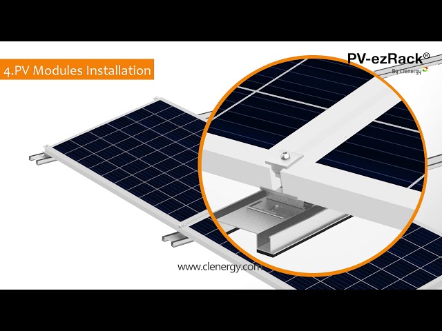 Low Ballast Tilt Mounting System for PV Installation on Flat Roofs
