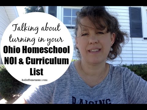 Homeschooling in Ohio: the NOI & Curriculum List (Notice of Intent)