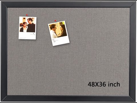 Bulletin Board 36 x 48 Inch, 100% Wood Framed Canvas Cork Board - Review