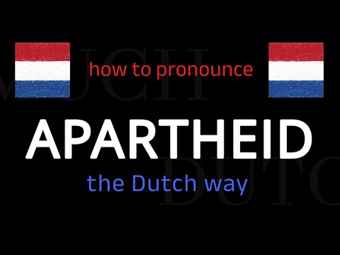 How to say APARTHEID in Dutch. Follow this short tutorial.