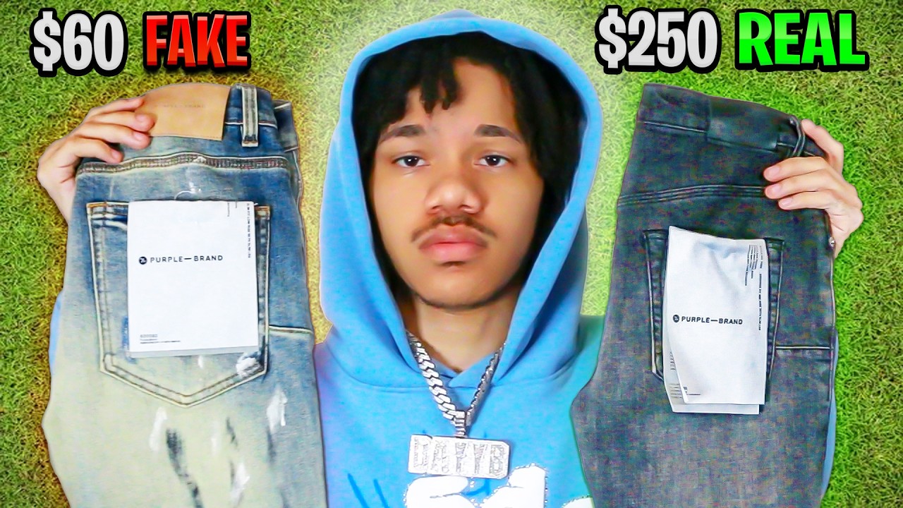 $60 FAKE VS $250 REAL PURPLE BRAND JEANS