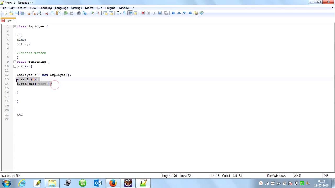 Spring Tutorials - Spring Dependency Setter Injection