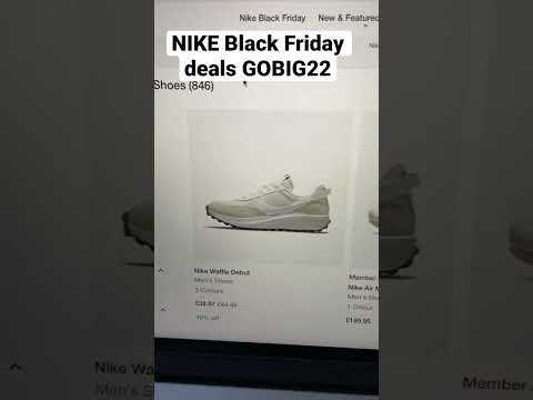 Nike Black Friday deals discount code GOBIG22 š