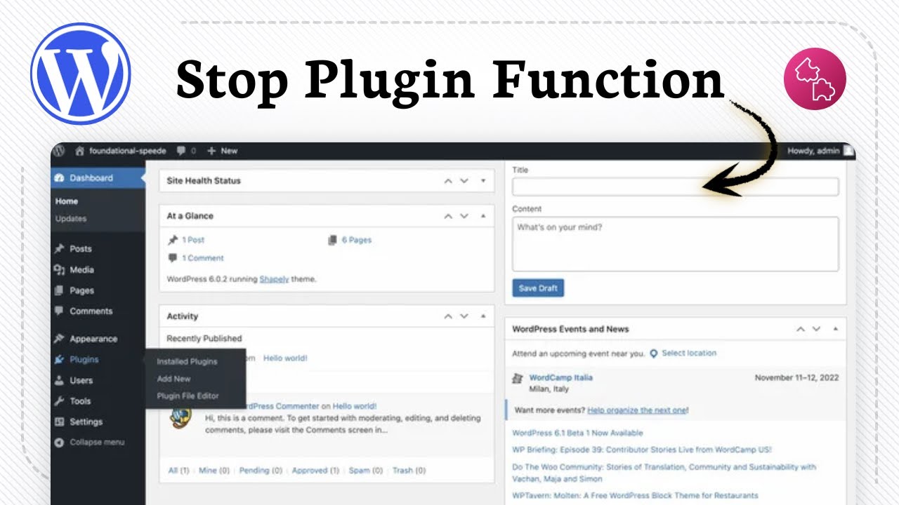 How to deactivate a WordPress plugin (Fast Manage)