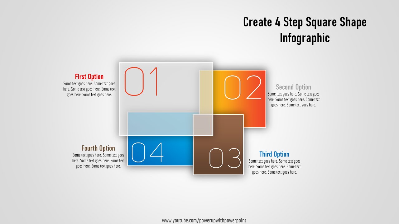 58.Create 4 Step SQUARE Shape Flat Infographic Design|Powerpoint Infographics|Free Template