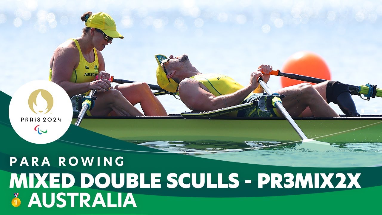 🇦🇺 Australia Strikes Gold in Para Rowing PR3Mix2x Final! 🥇 #Paris2024
