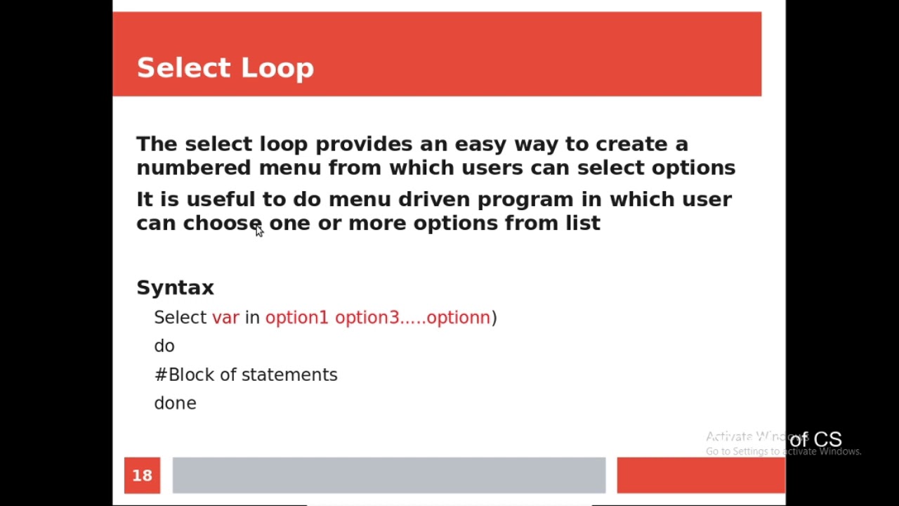 Tutorial: Use of select loop for Menu Driven Program (Linux Shell Script)