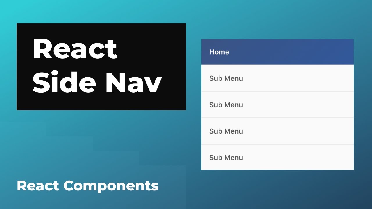 How to make a React Side Navigation