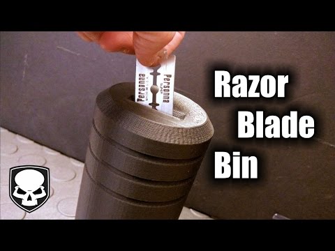 Free 3D file Razor Blade Bin - safe place to put used razor blades・3D ...