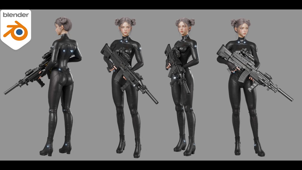The Huntress - Blender modeling