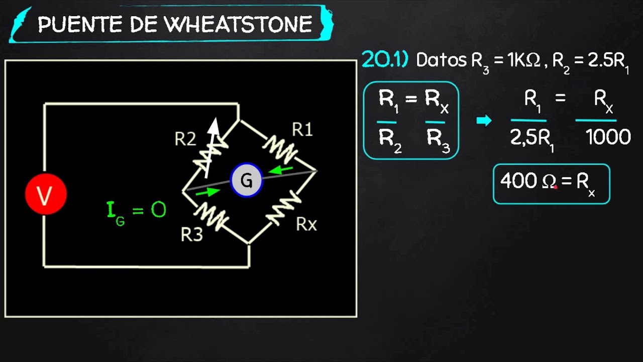 20.  Puente de Wheatstone! FÁCIL DEMOSTRACIÓN  Guía ejercicios Resuelta -  TinTutor