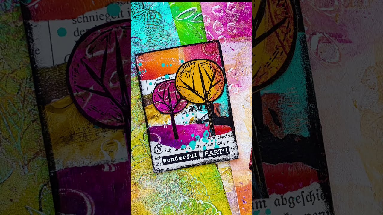 Easy Mixed Media Collage ATC