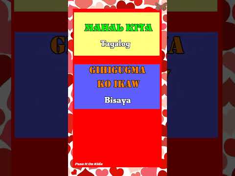 How to say I love you in Tagalog and Bisaya # shorts
