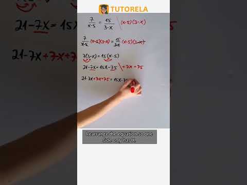 Solve the Rational Equation: 7/(x-5)=15/(3-x) #Math #LinearEquations(oneVariable)