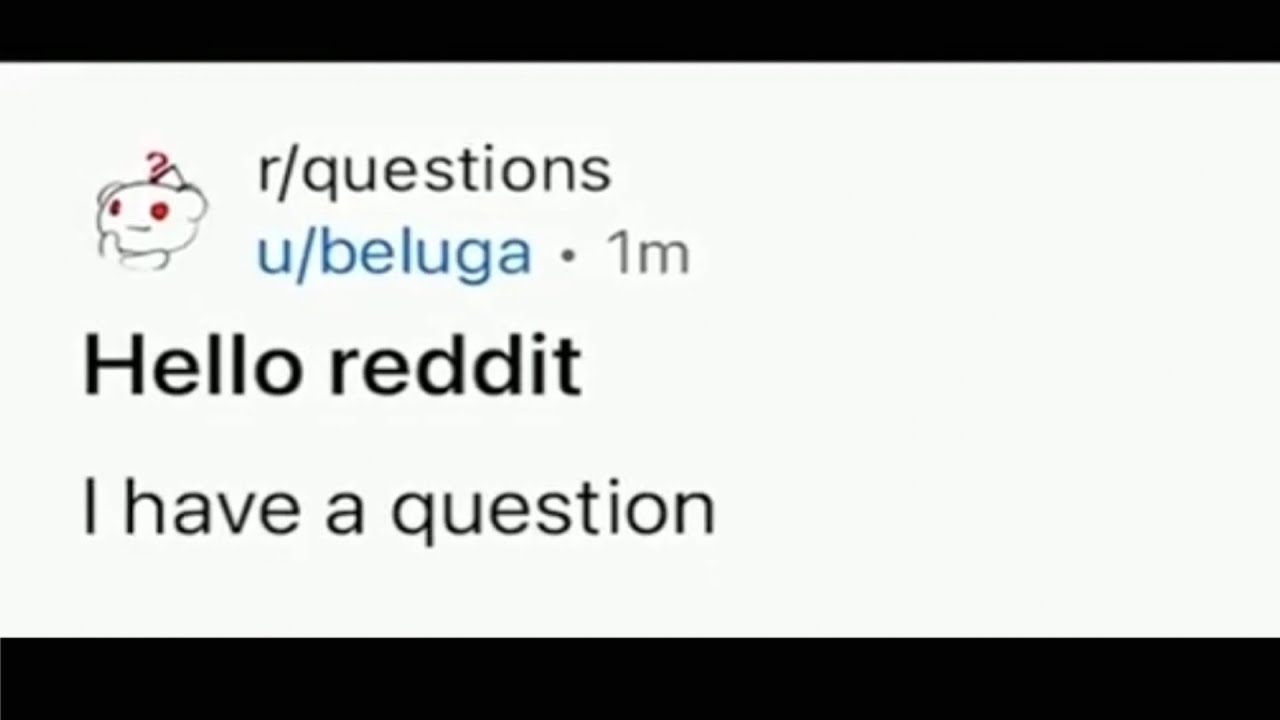 Hello Reddit, I have a question...