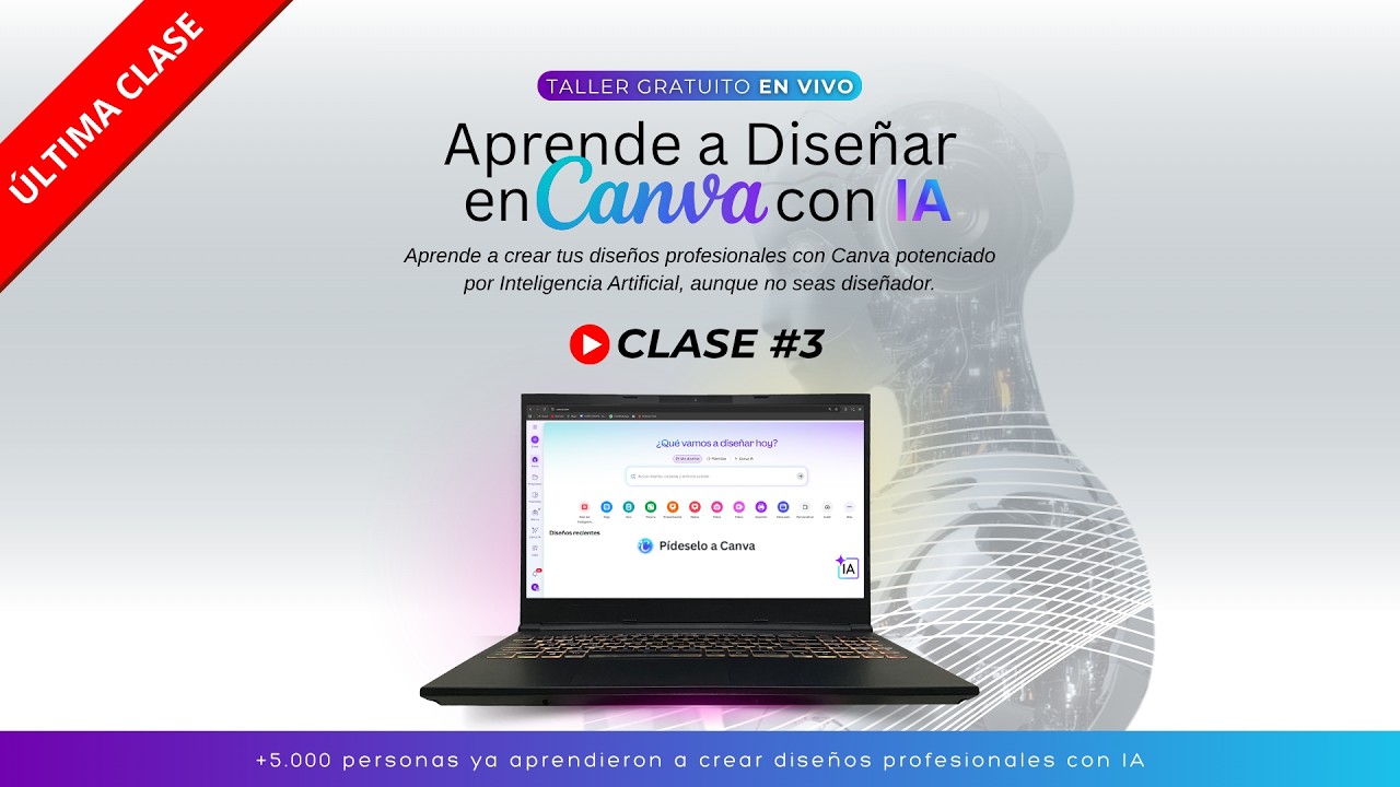 🔴Clase #3 - TALLER GRATUITO Aprende a Diseñar en Canva desde cero con IA - 30 de Abril/2026