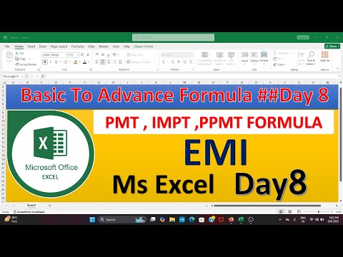 How to Use PMT, IPMT, PPMT in Excel | Step-by-Step Tutorial in Hindi | PMT formula in Excel #excel