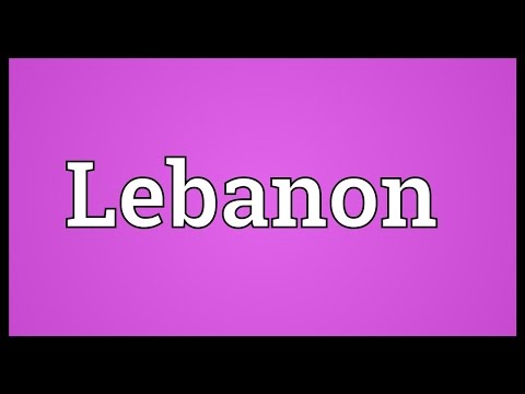 Lebanon Meaning