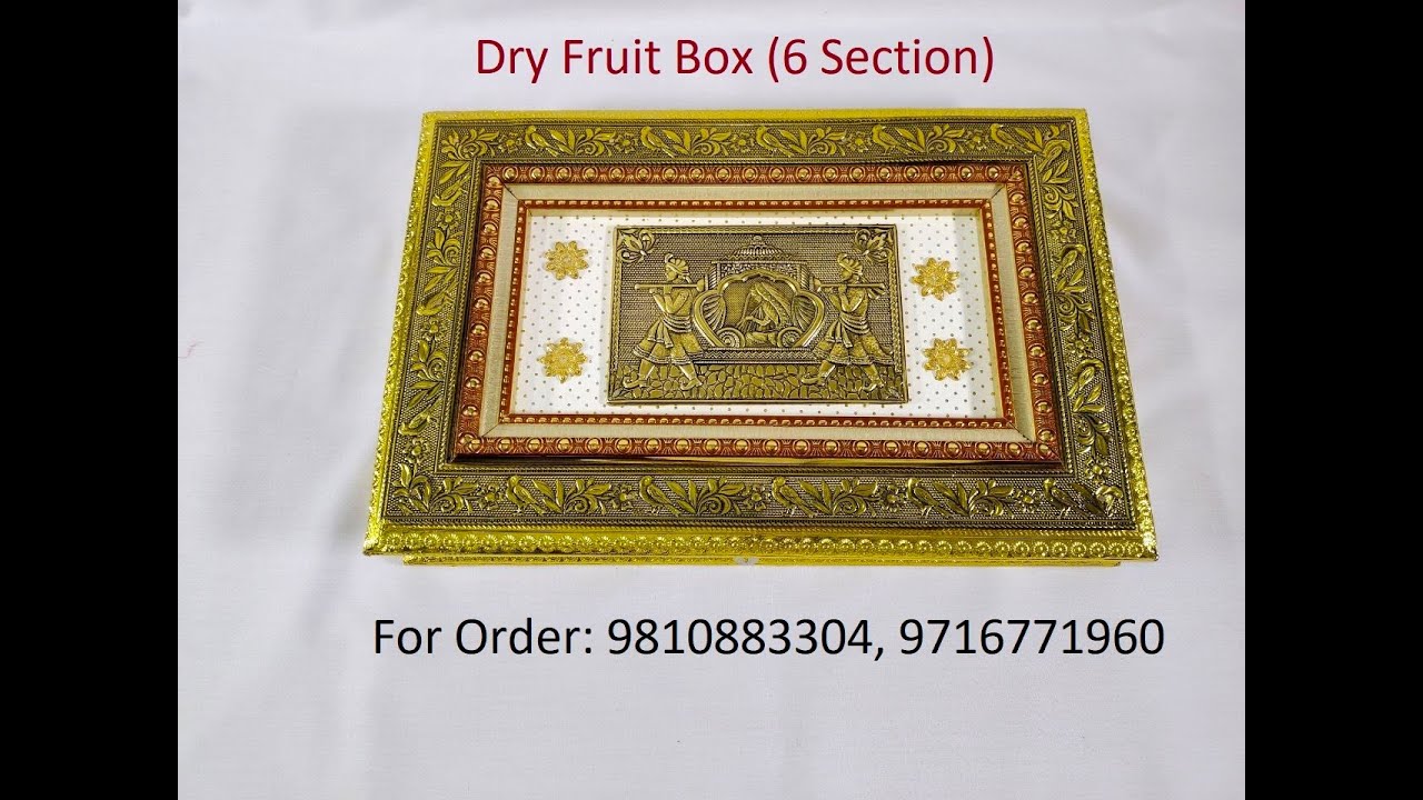 Handicraft Wooden Dry Fruit Box (6 Section)