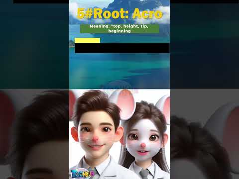 Part-5| Learn English Root Word - Acro|#englishlanguage #vocabulary #toonglish #shorts #words #tips