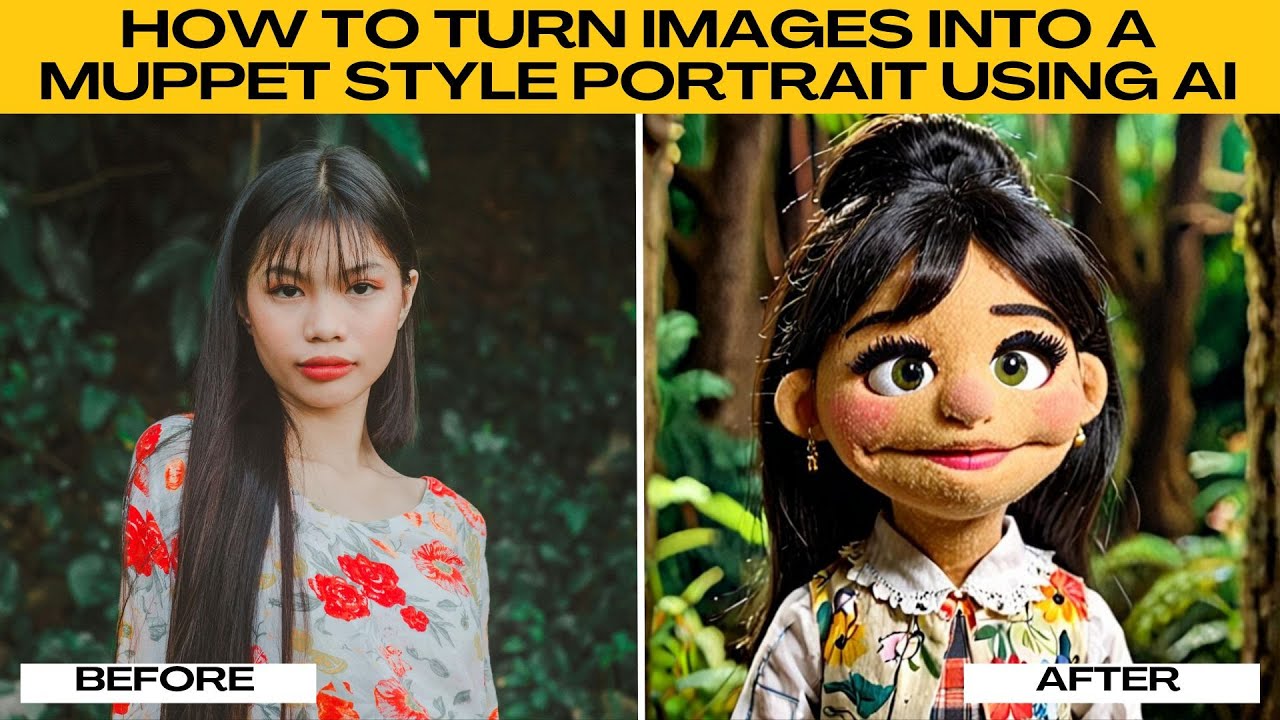 Turn Yourself into a Puppet from a Selfie Using AI (Muppet Style Portrait)